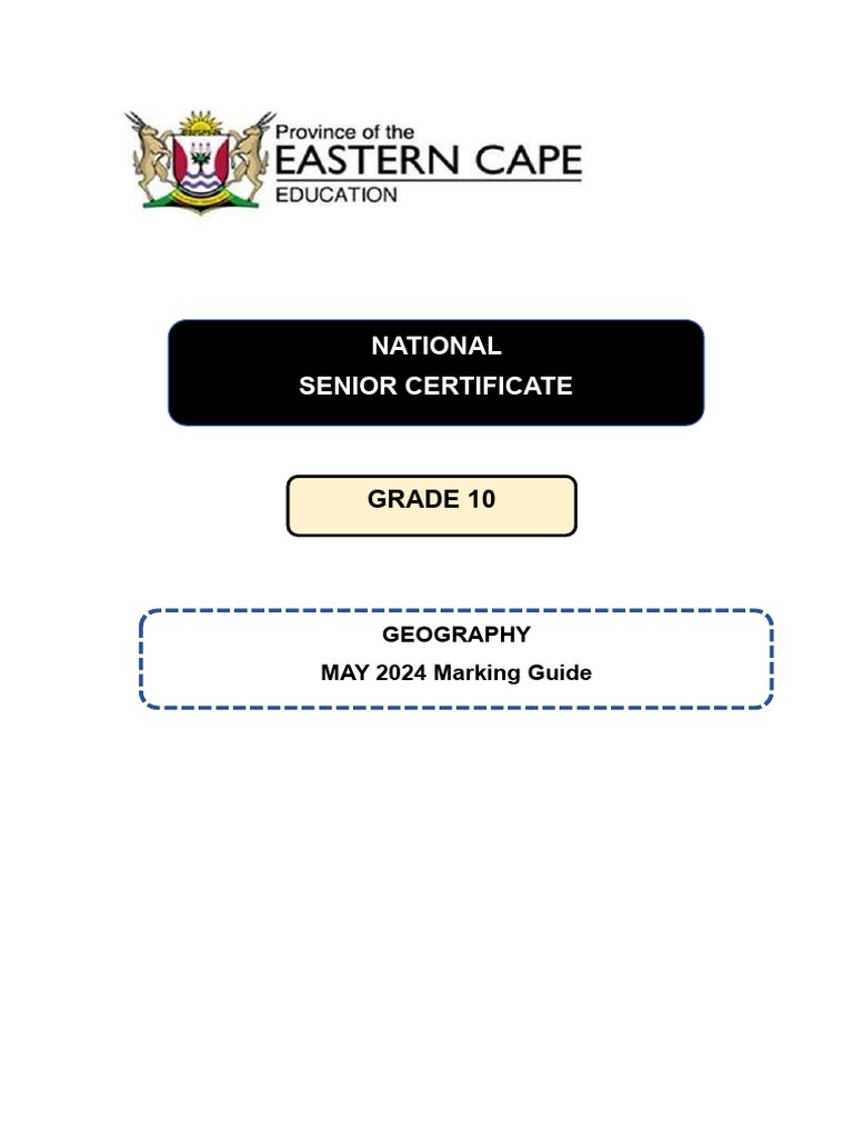 Geography GR 10 June Memo 2024 (English) | PDF | Troposphere | Stratosphere