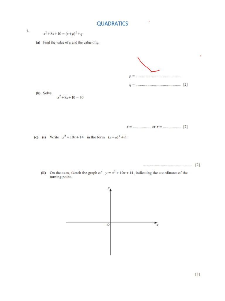 QUADRATICS | PDF