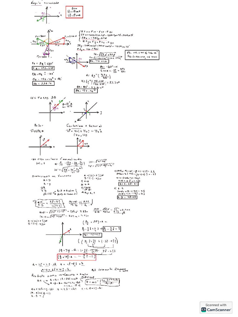 Apunte Clase Álgebra Vectorial | PDF