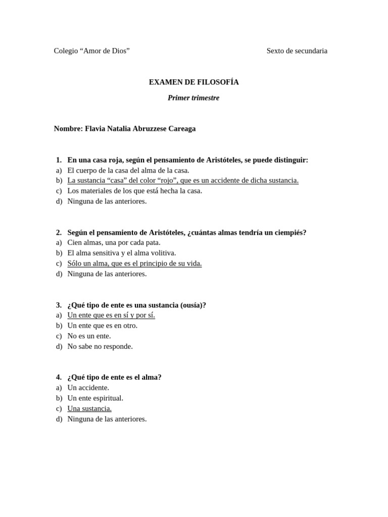 Examen Filosofía - 2 | PDF