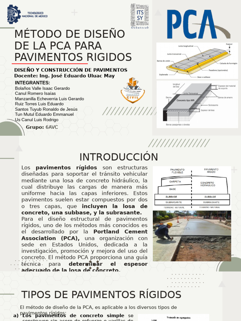 Método Pca Equipo#1 | PDF | Hormigón | Diseño