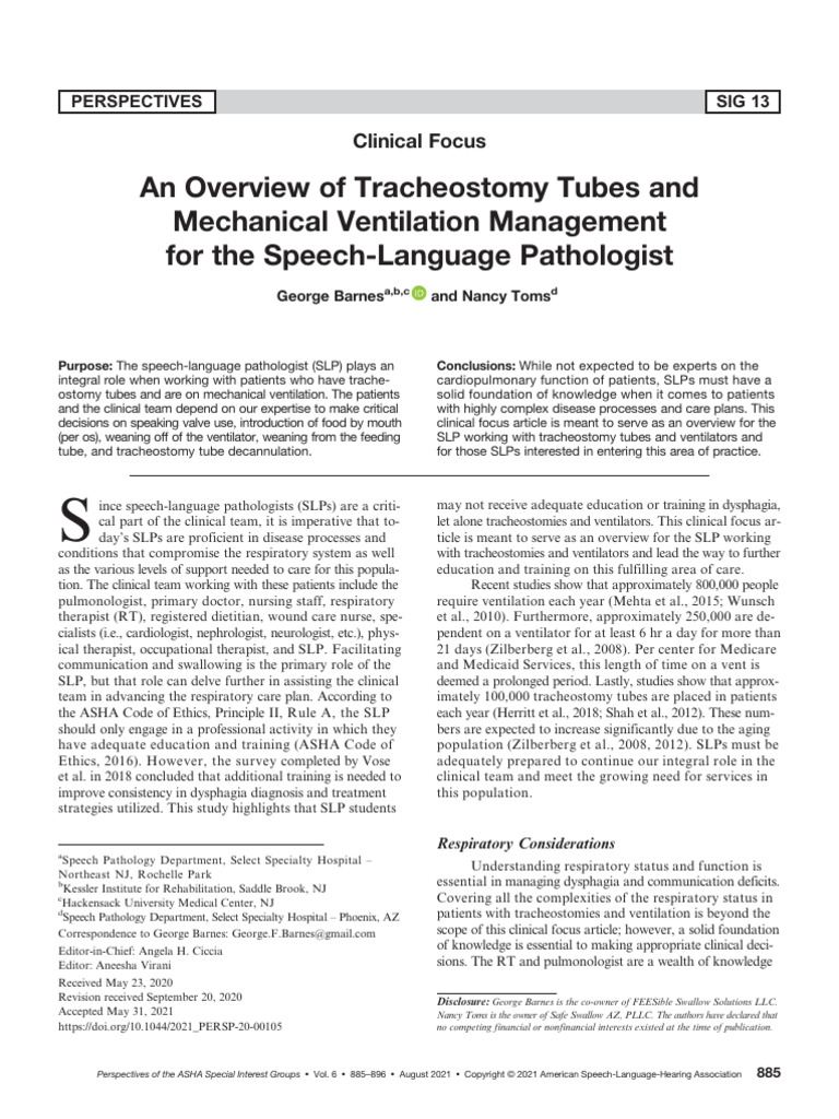 Barnes Toms 2021 An Overview of Tracheostomy Tubes and Mechanical ...