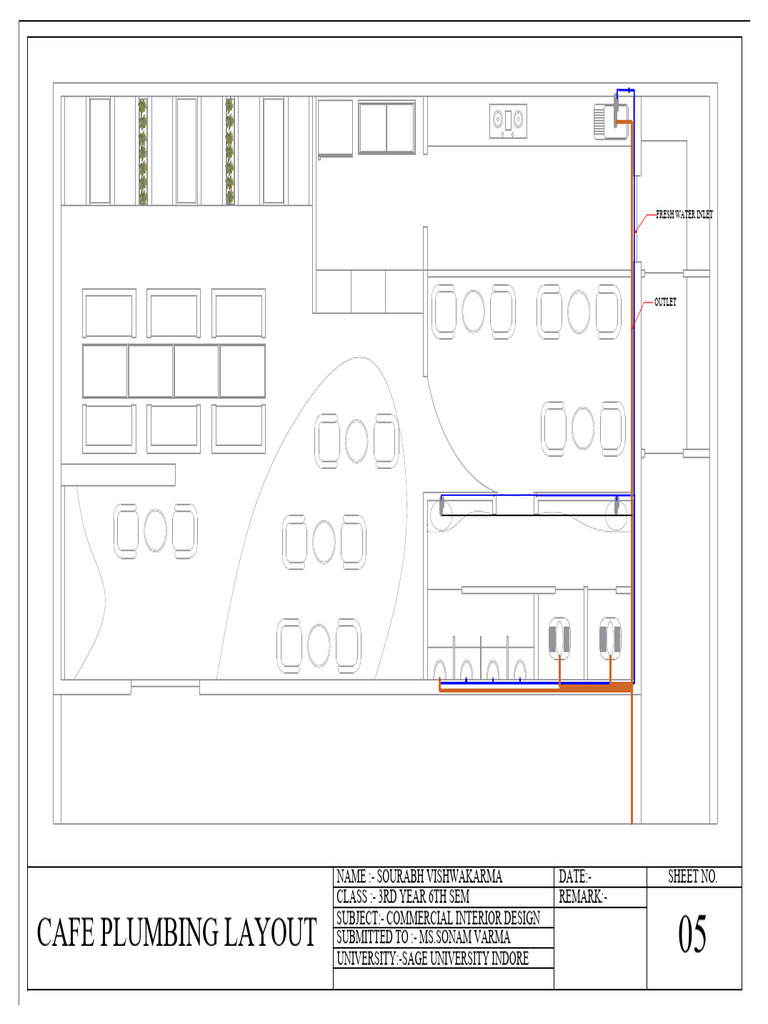 Cafe Plumbing Layout | PDF