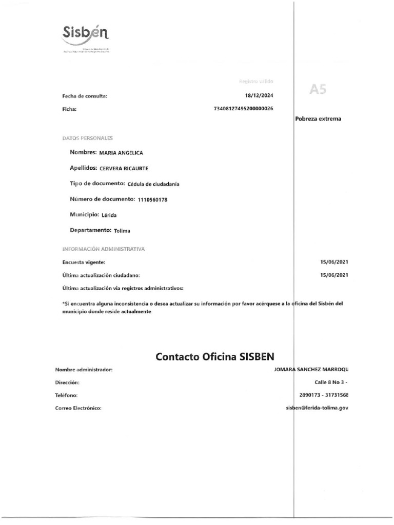 SISBEN | PDF