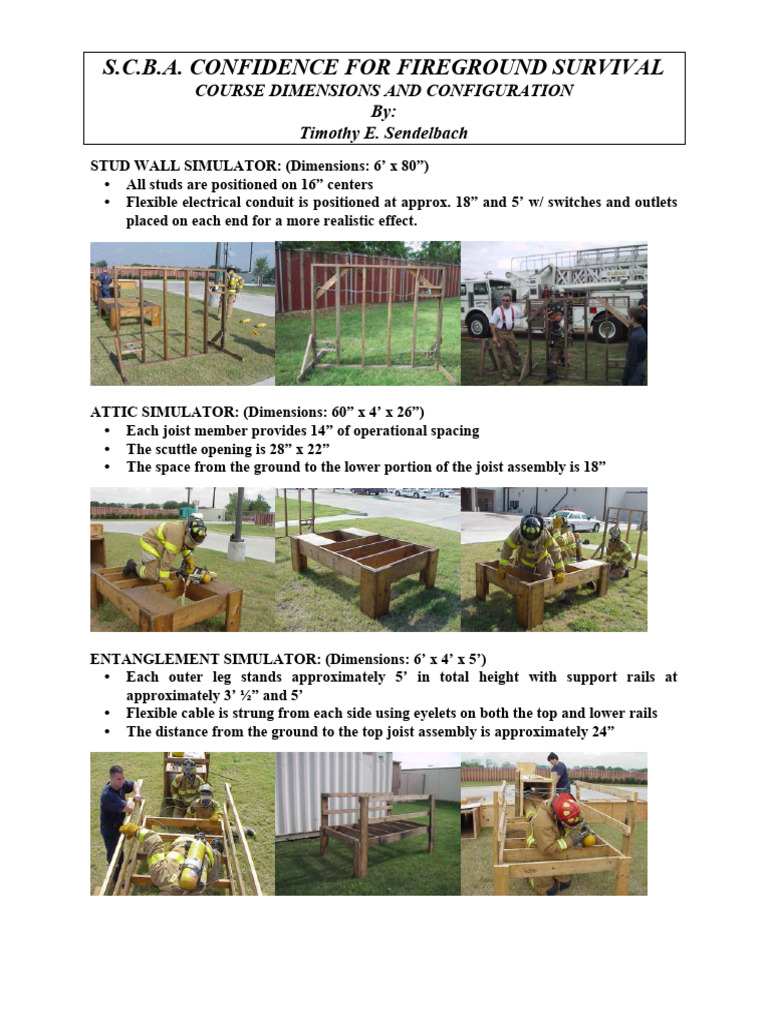 SCBA Confidence Course Props | PDF | Building Materials | Emergency ...