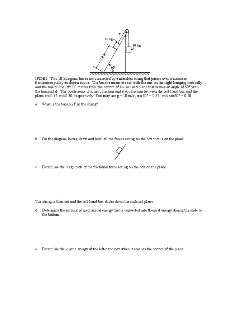 Physics - Work / Energy Test | PDF | Science & Mathematics | Technology ...