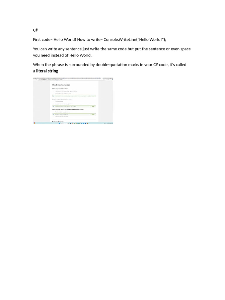 Literal String | PDF