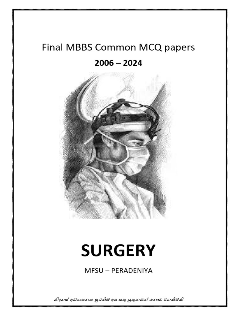 Surgery - Final MCQ Papers Book (2024 January Added) | PDF | Thyroid ...