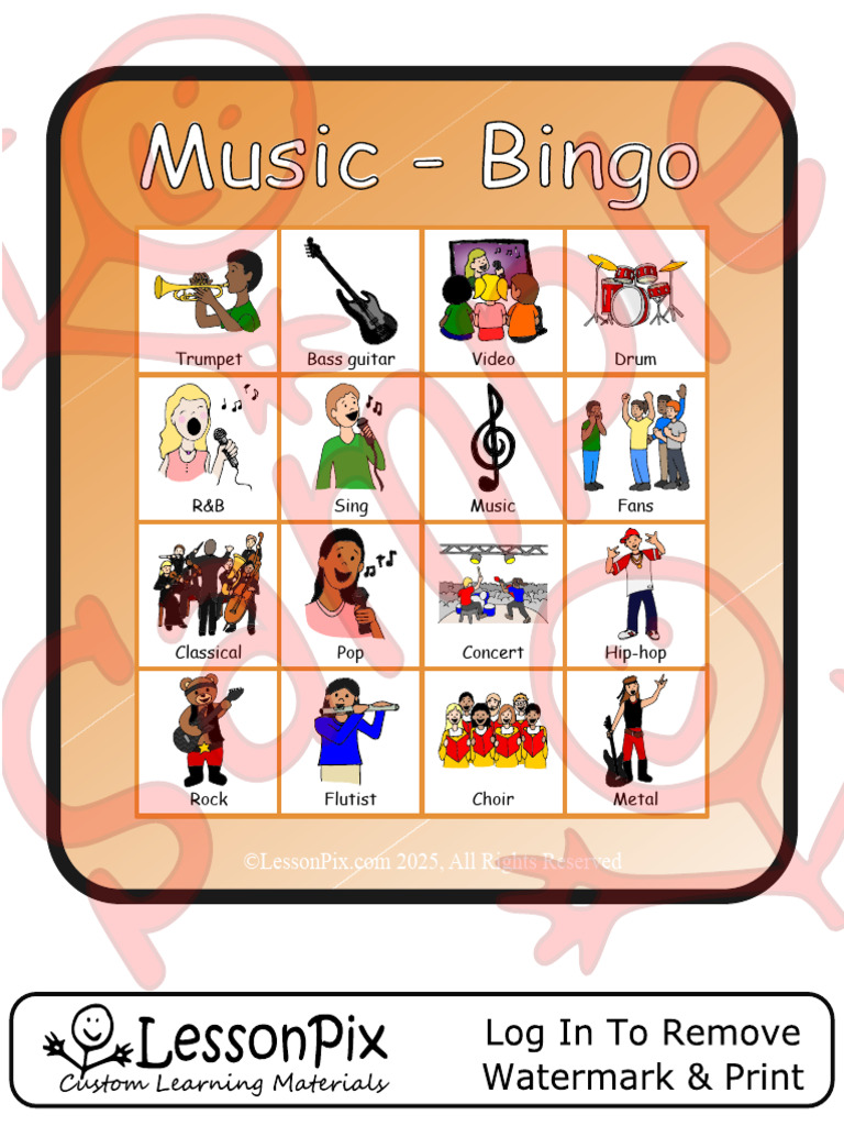Music - Bingo-Material - 35261779 | PDF | Musical Instruments ...