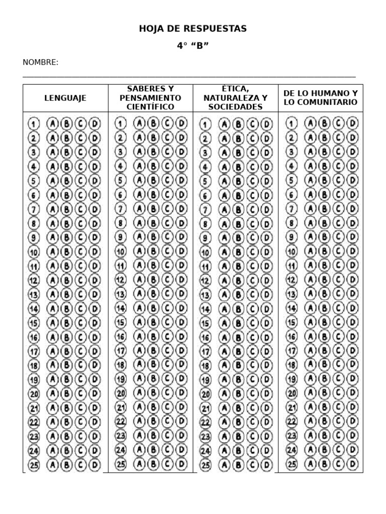 Hija de Respuestas Examen | PDF