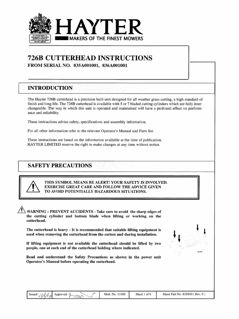 Hayter 64445 Cutter | PDF