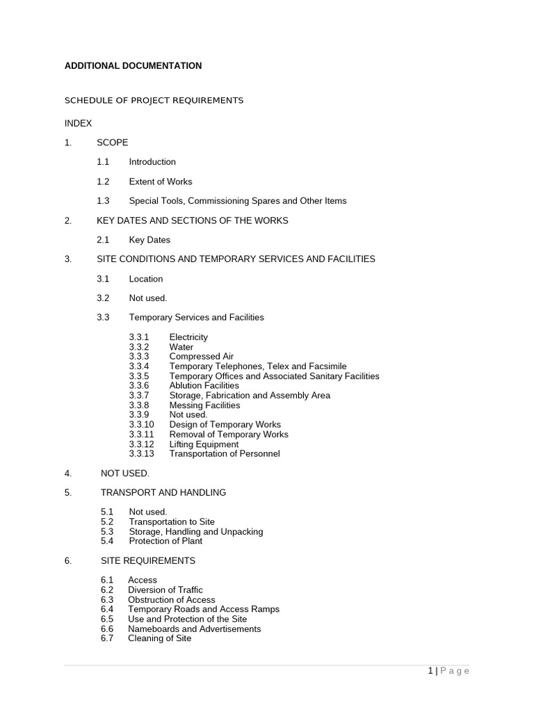 20250107_Project Requirements_Site Clearance&Excavation Works | PDF ...