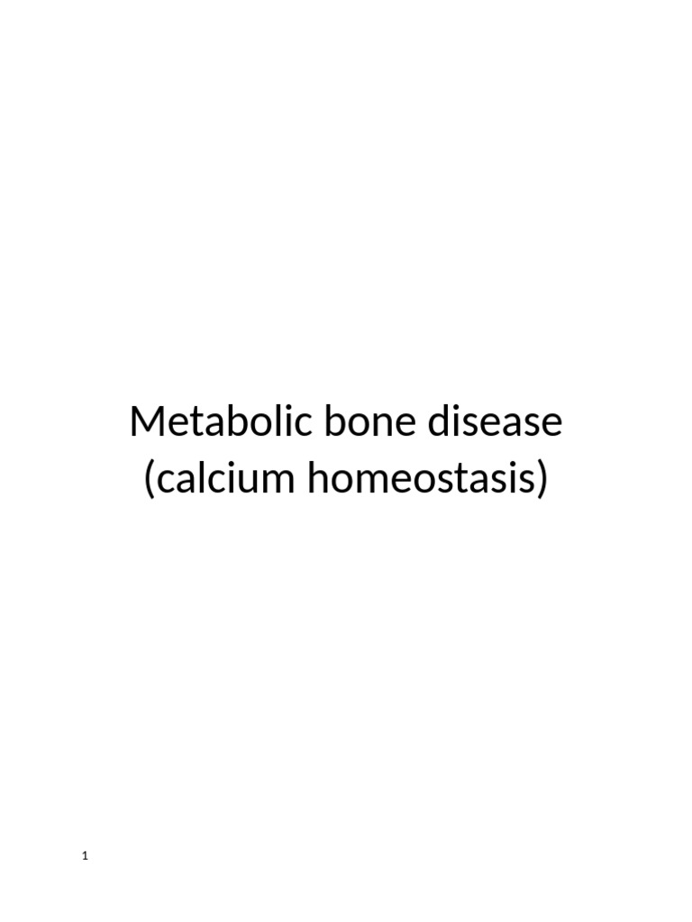 Metabolic Bone Disease | PDF