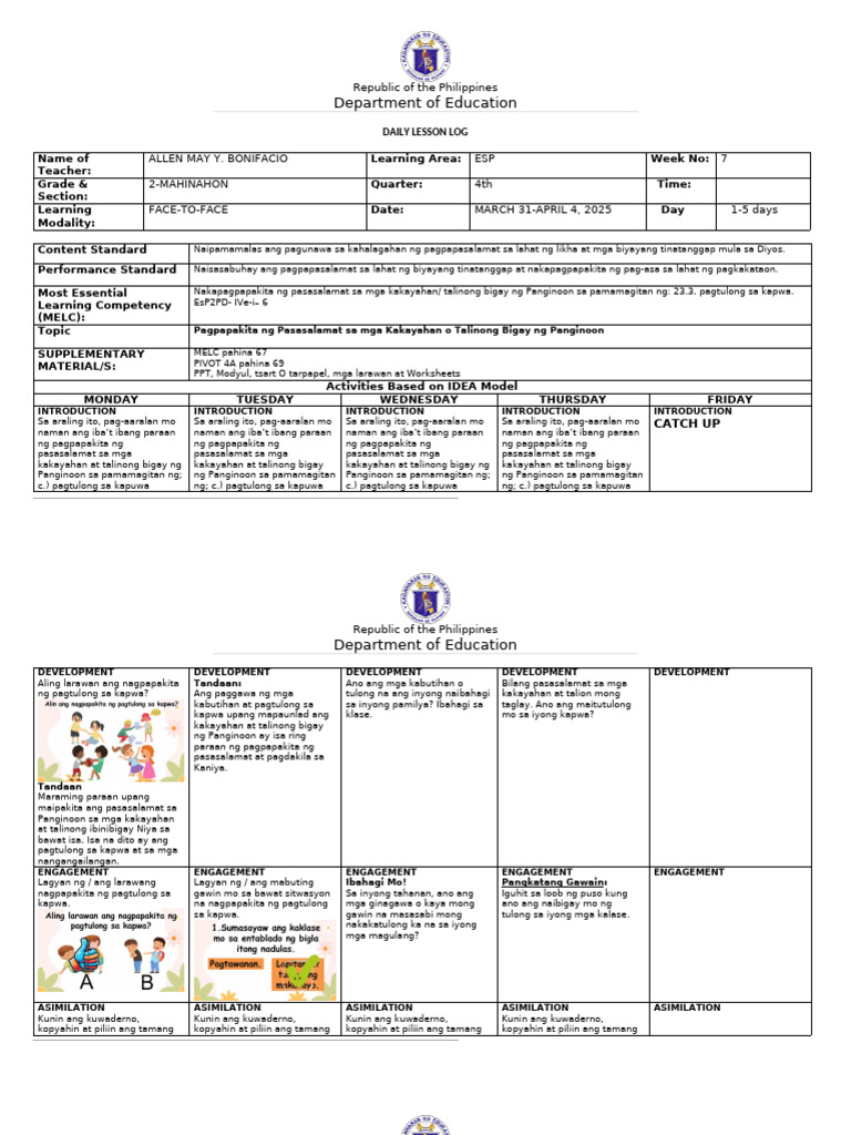 Q4 DLL Week7 Idea | PDF