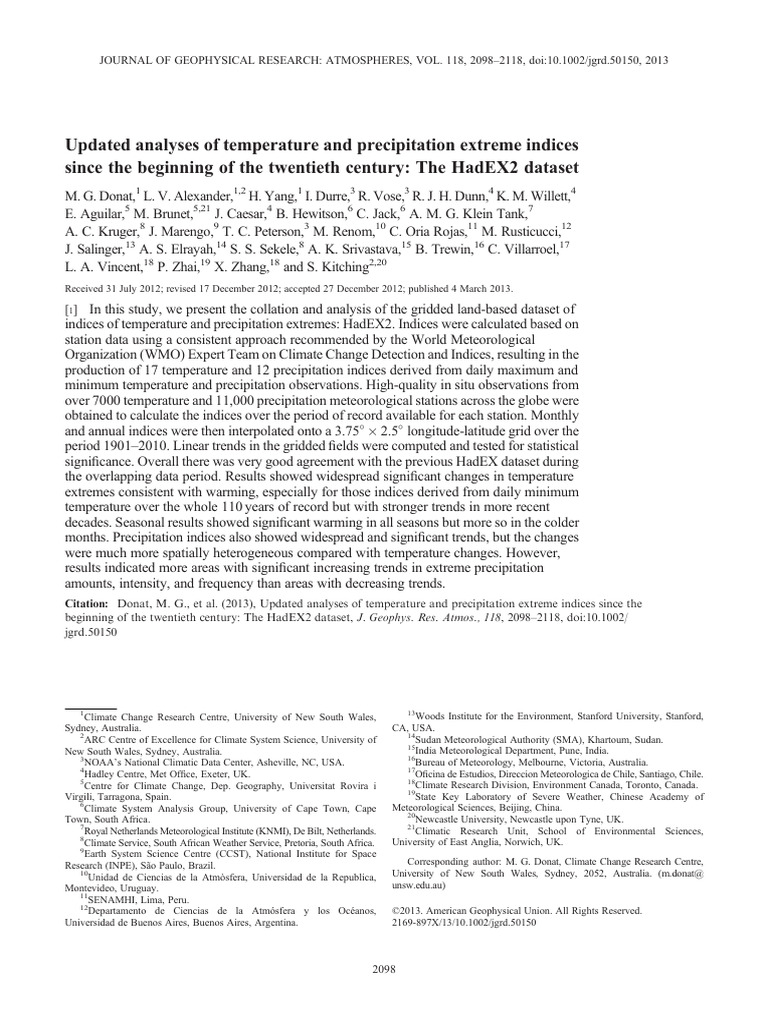 JGR Atmospheres - 2013 - Donat - Updated Analyses of Temperature and ...