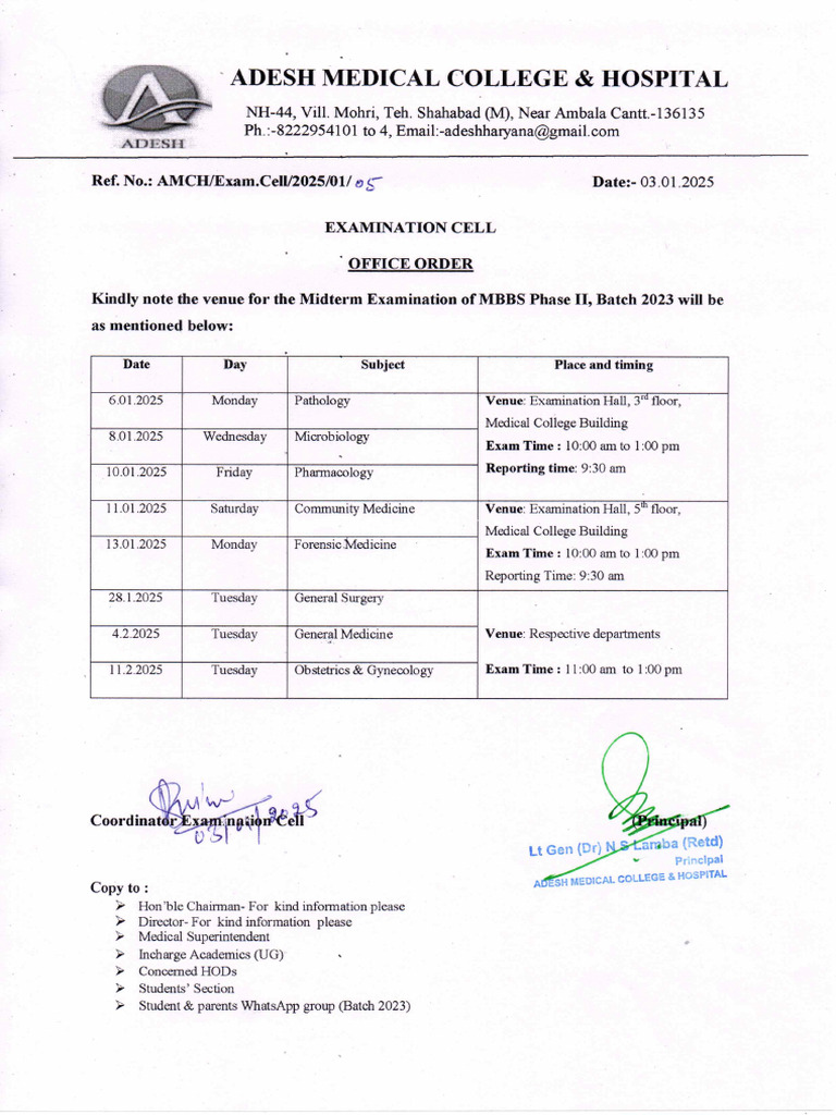 Office Order Examination Cell 0006 | PDF