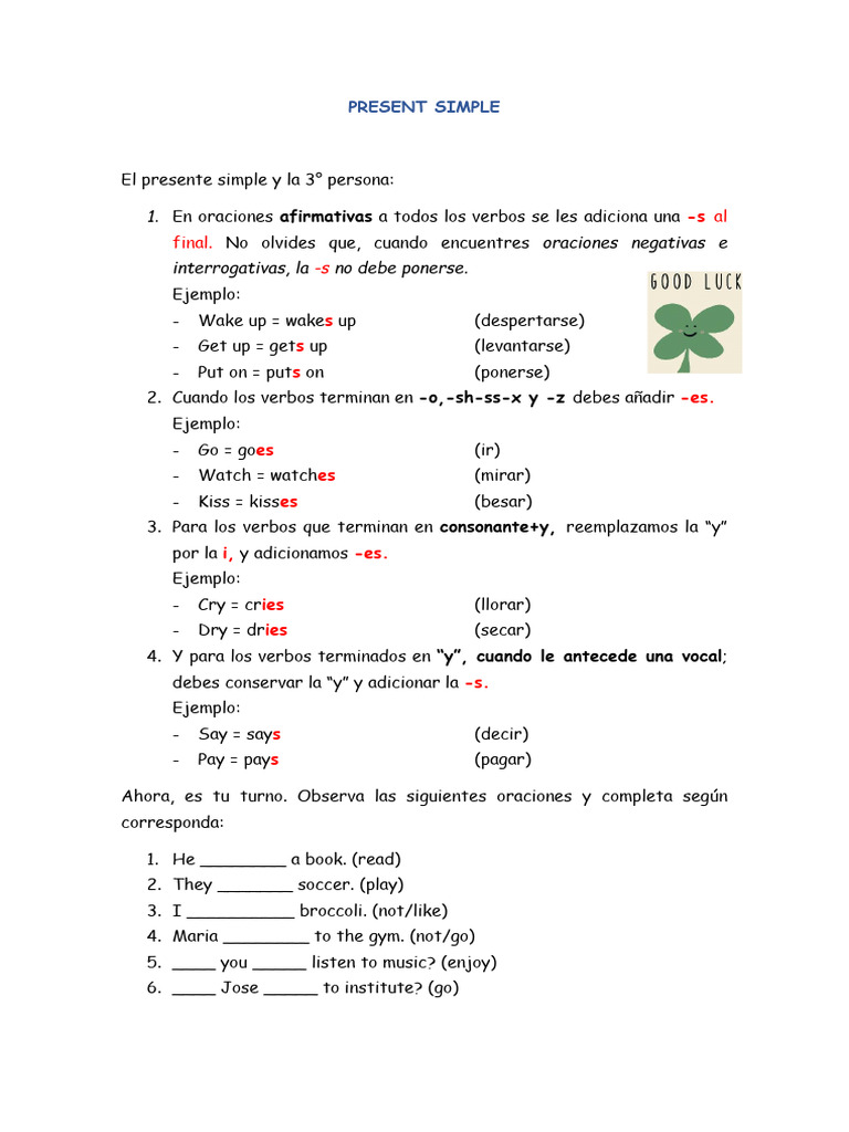 Present Simple-Part 2 | PDF