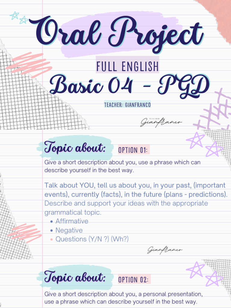 Oral Project Inst BO 04 POST | PDF