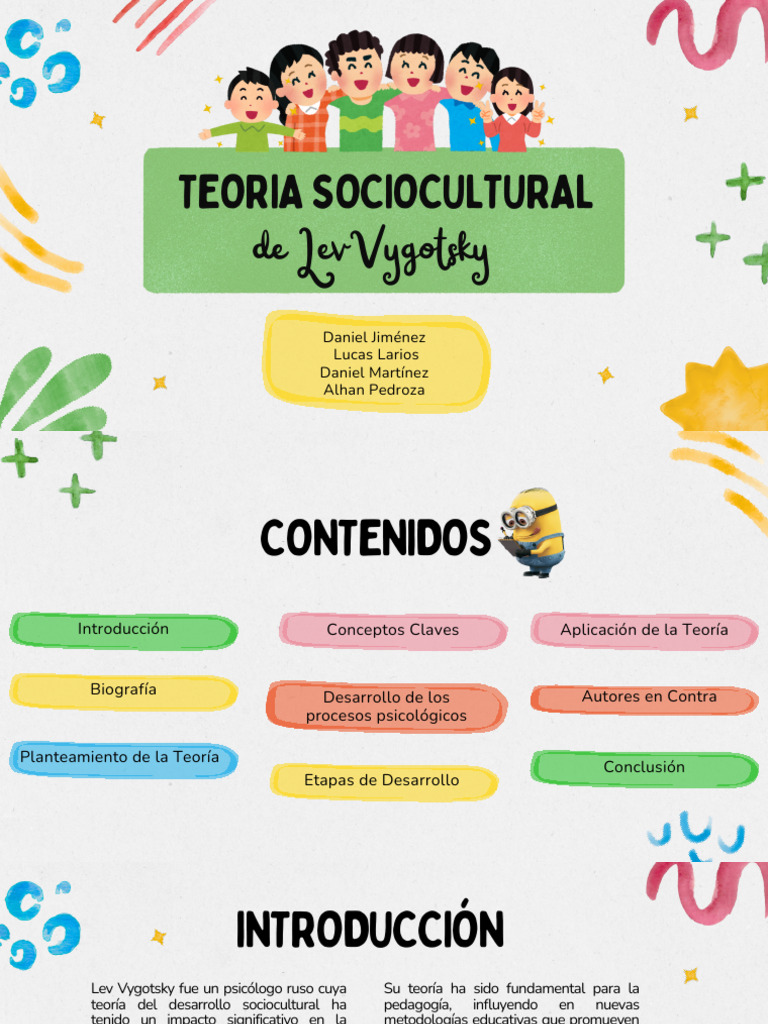 Teoría Sociocultural de Lev Vygotsky | PDF | Sicología | Adultos