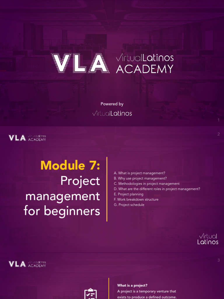 VL Academy Course Module 7 SLIDES | PDF | Project Management | Business