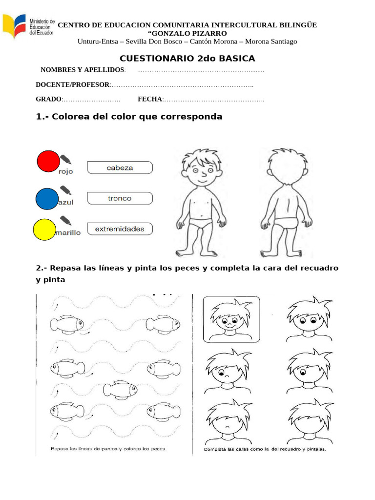 Cuestionario CCNN 2do Basica | PDF