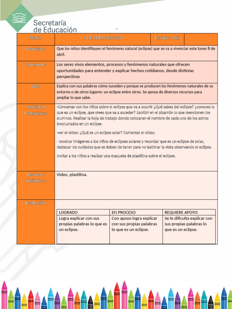 FICHA DIDÁCTICA Eclipse | PDF