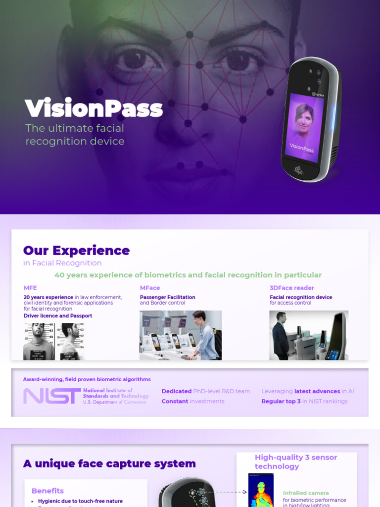 Visionpass: The Ultimate Facial Recognition Device | PDF | Biometrics ...