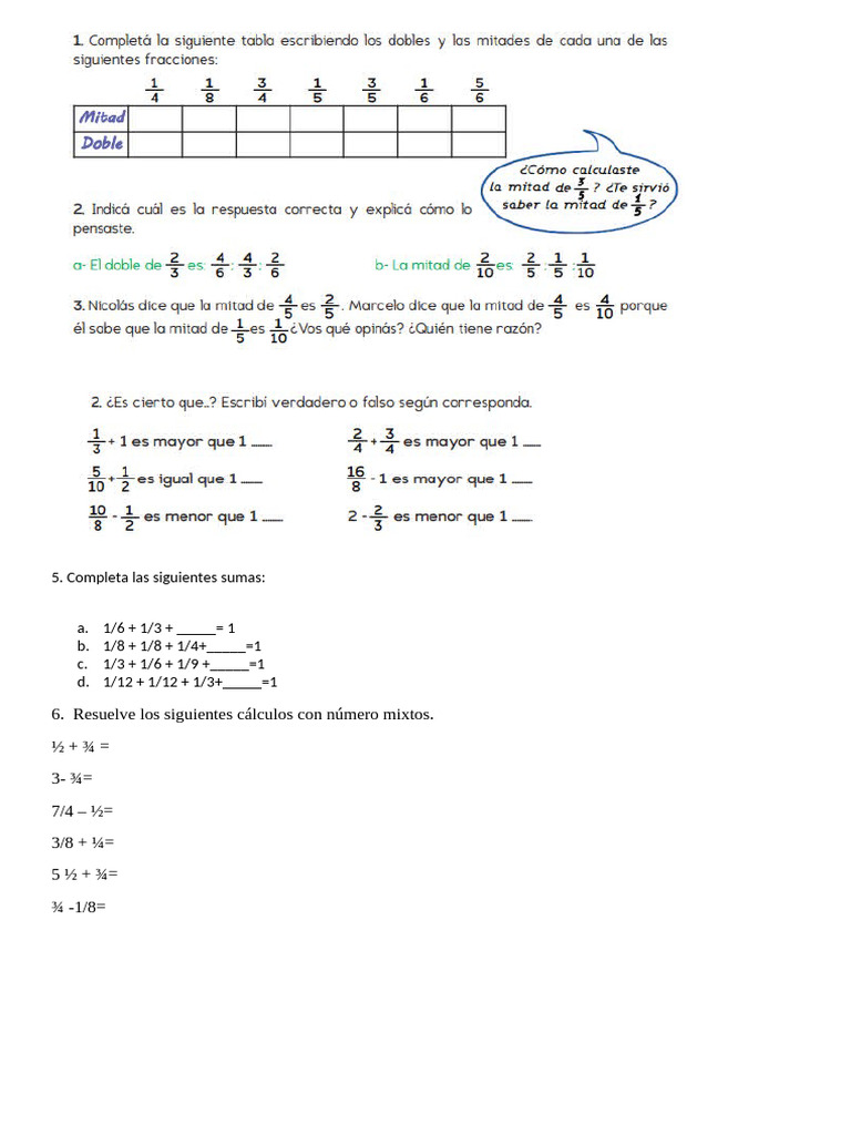 Evaluacion Mate 1 para Segundo Ciclo | PDF