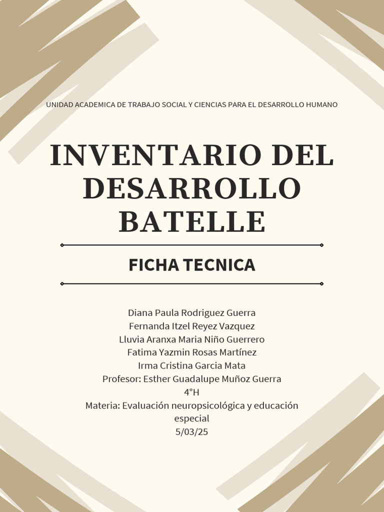 Ficha Tecnica Batelle | PDF | Validez (Estadísticas) | Ciencia cognitiva