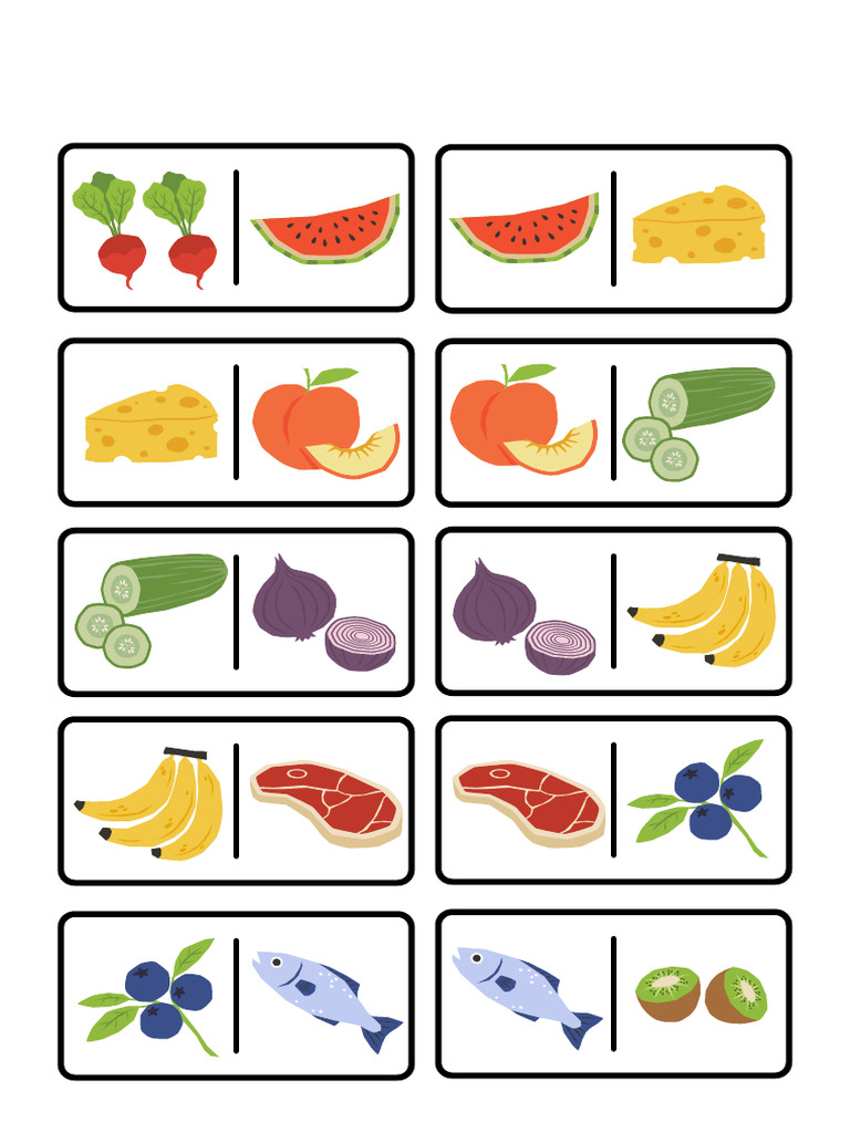 Dominó Frutas e Legumes | PDF