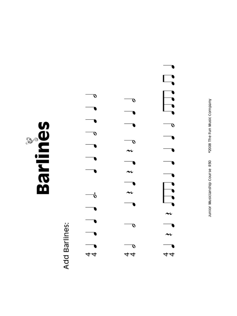 Add Barlines | PDF