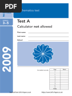 SATs 2024 Math Paper 3 | PDF | Mathematics