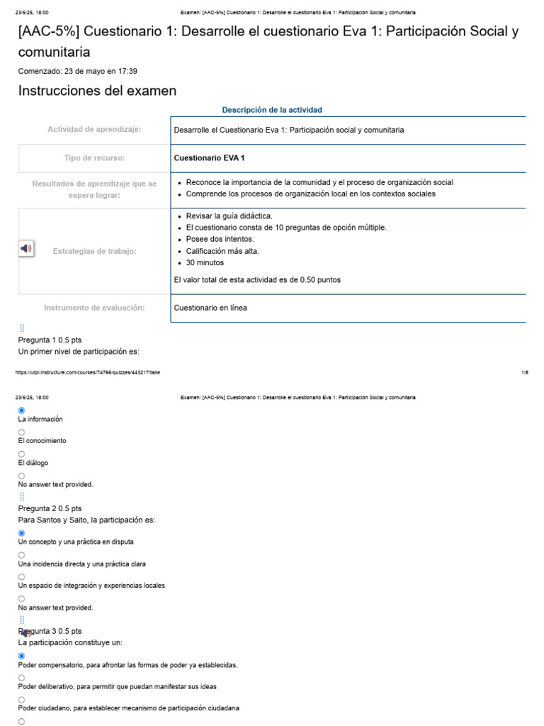 Practicum 1 | PDF | Cuestionario | Aprendizaje