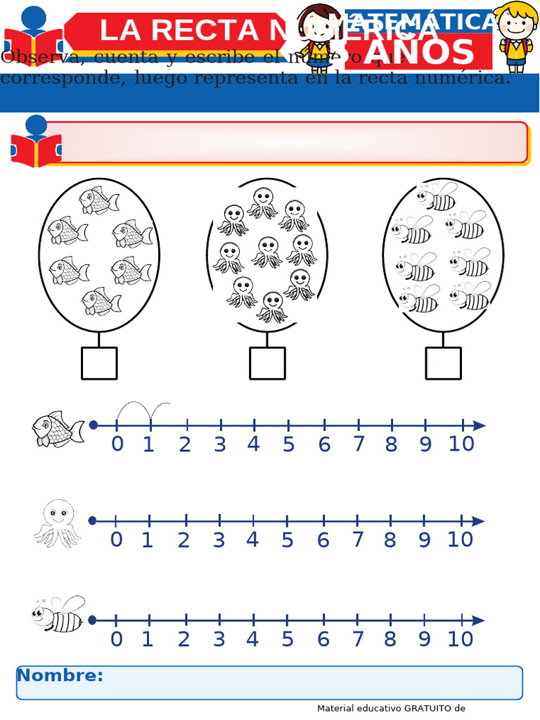 Ejercicios de Recta Numérica para Niños | PDF
