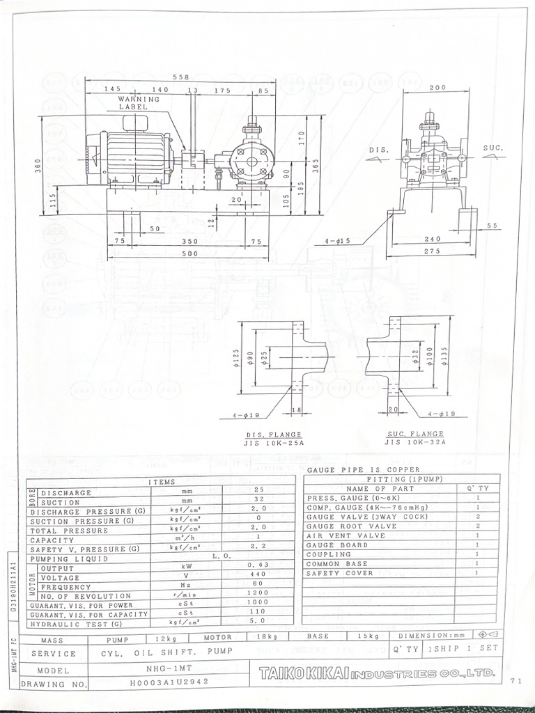 Cyl. Oil Shift Pump | PDF