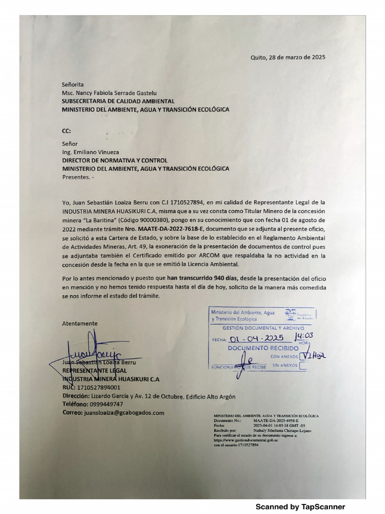 Recibido Insistencia | PDF