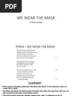 Prayer To Masks Full Analysis | PDF