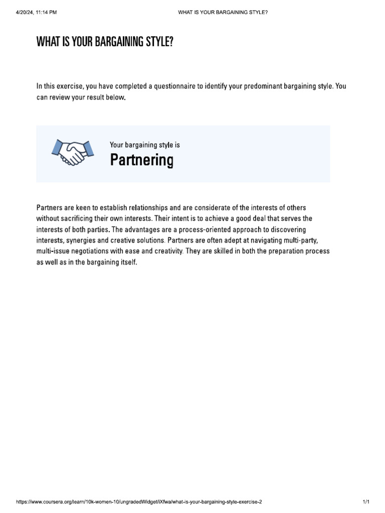 Bargaining Style | PDF