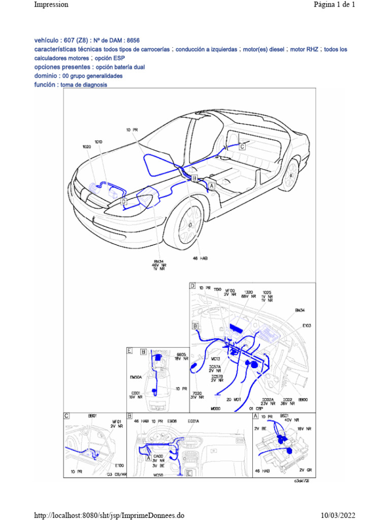 15.peugeot 607 (Z8) - Toma de Diagnosis.3 | PDF