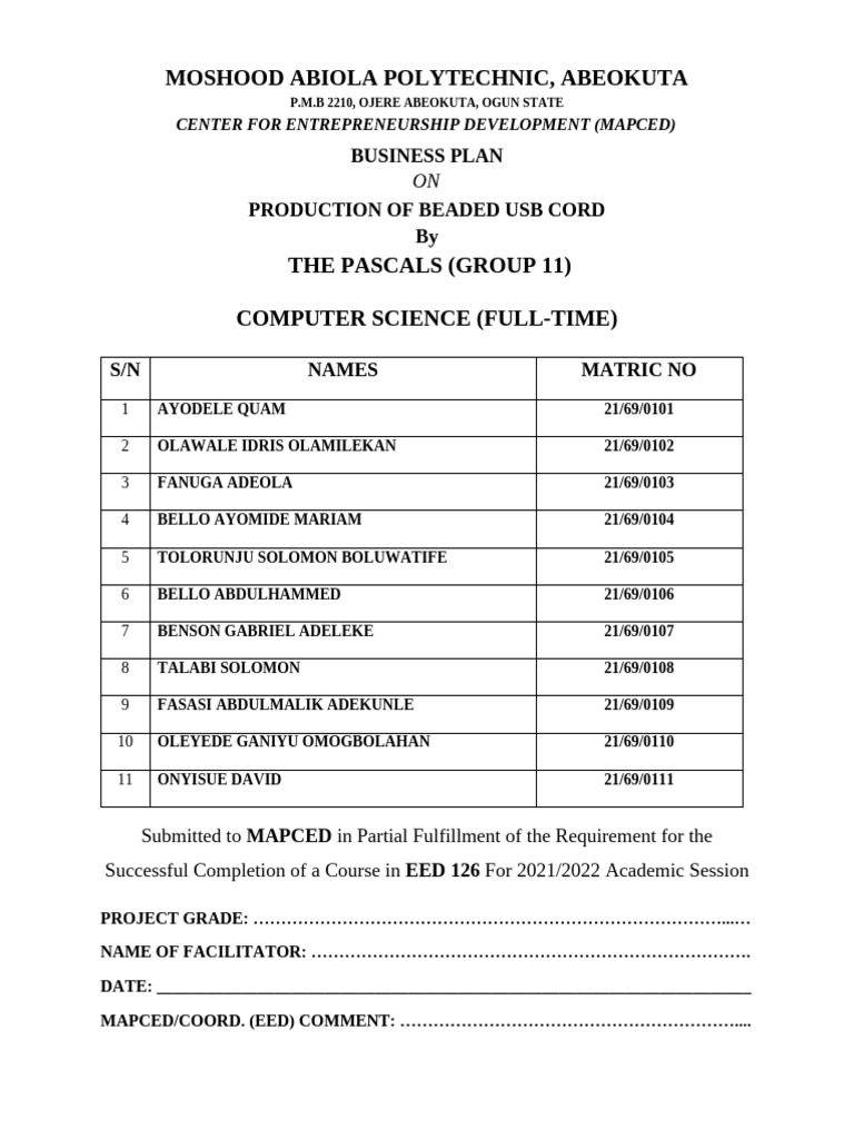 Business Proposal For Beaded USB Cord | PDF | Market Segmentation | Marketing