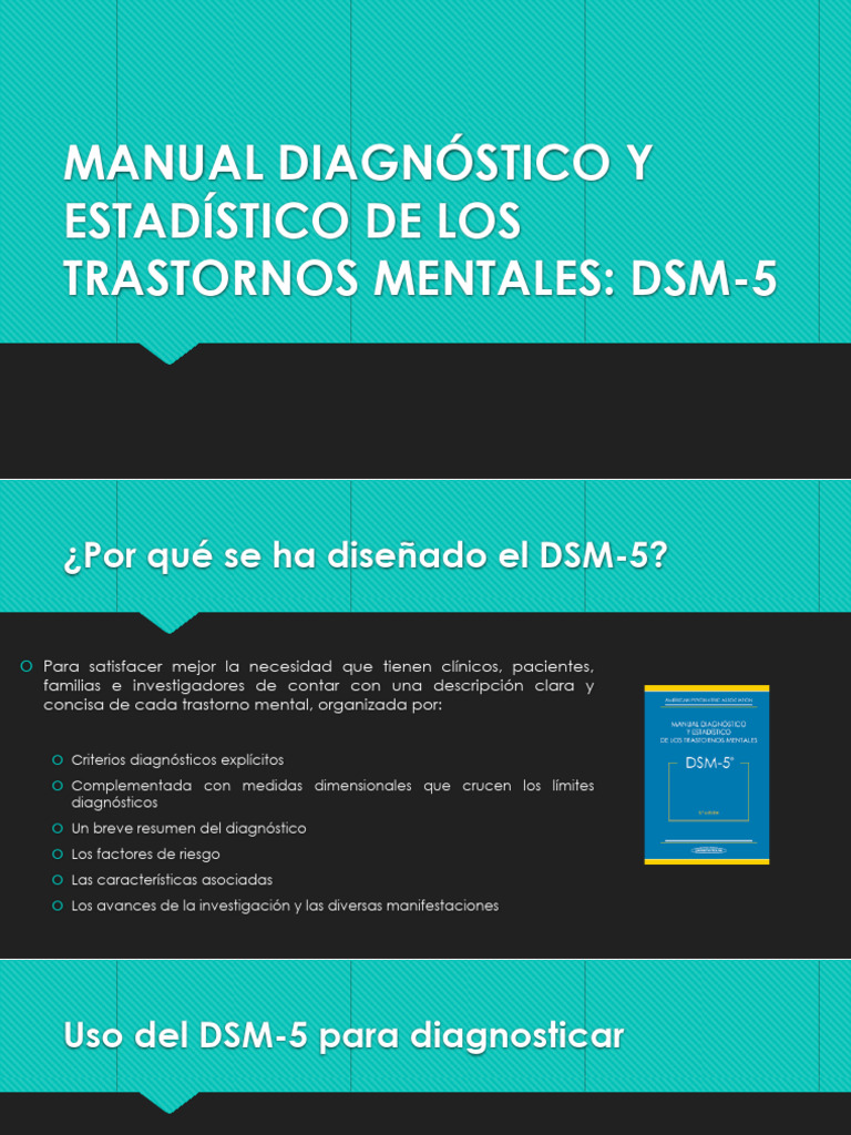 INTRODUCCIÓN AL DSM V | PDF | Manual Diagnóstico y Estadístico de los Trastornos Mentales ...