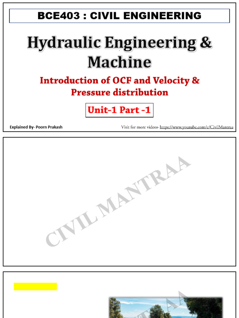 Open Channel Flow in Hydraulic Engineering | PDF | Motion (Physics ...