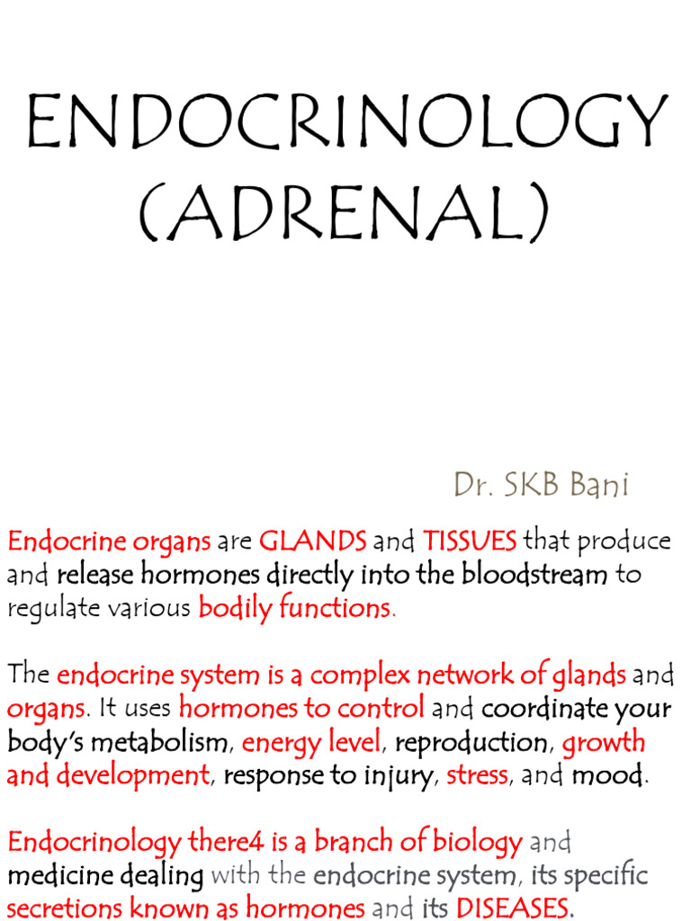 Endocrinology (Adrenal) | PDF | Adrenal Gland | Endocrine System