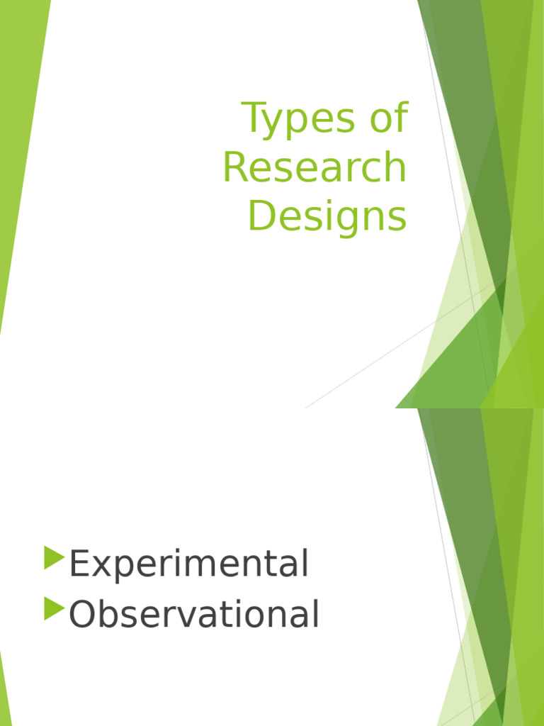Types of Research Designs | PDF