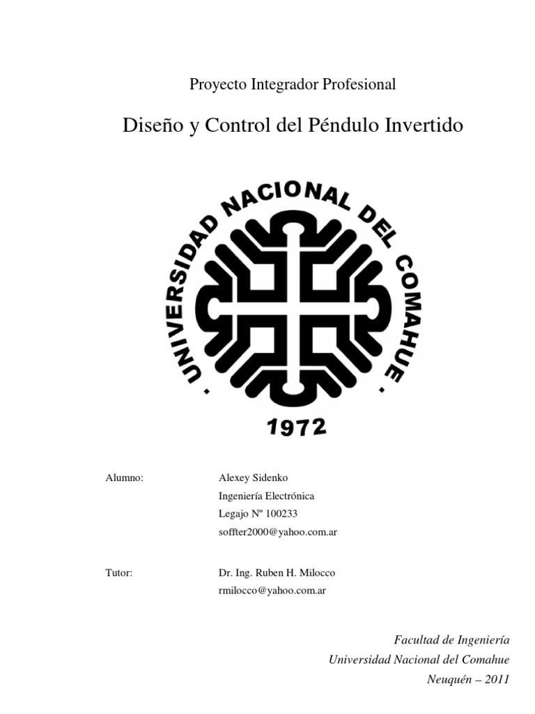 Diseño y Control Del Péndulo Invertido | PDF | Microcontrolador | Péndulo