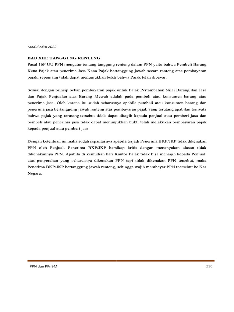 PPN & PPN-BM 13. Tanggung Renteng | PDF