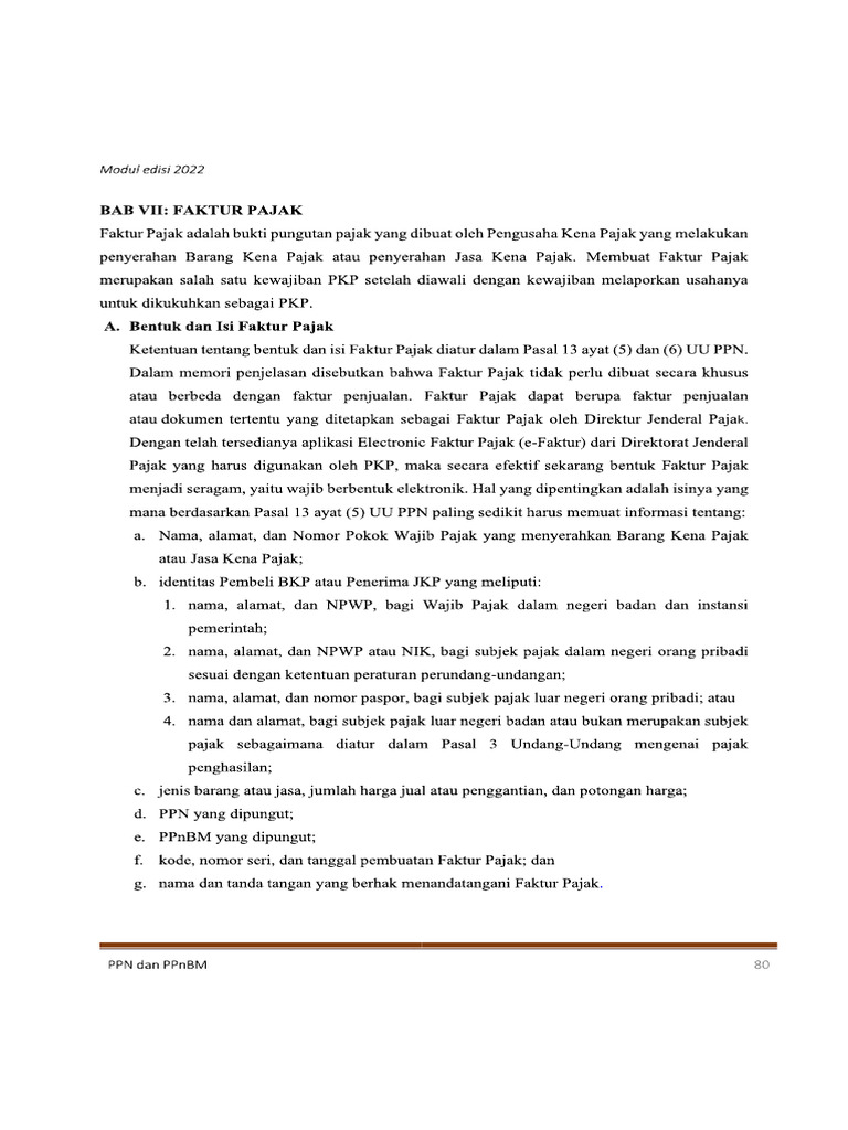 PPN & PPN-BM 7. Faktur Pajak | PDF