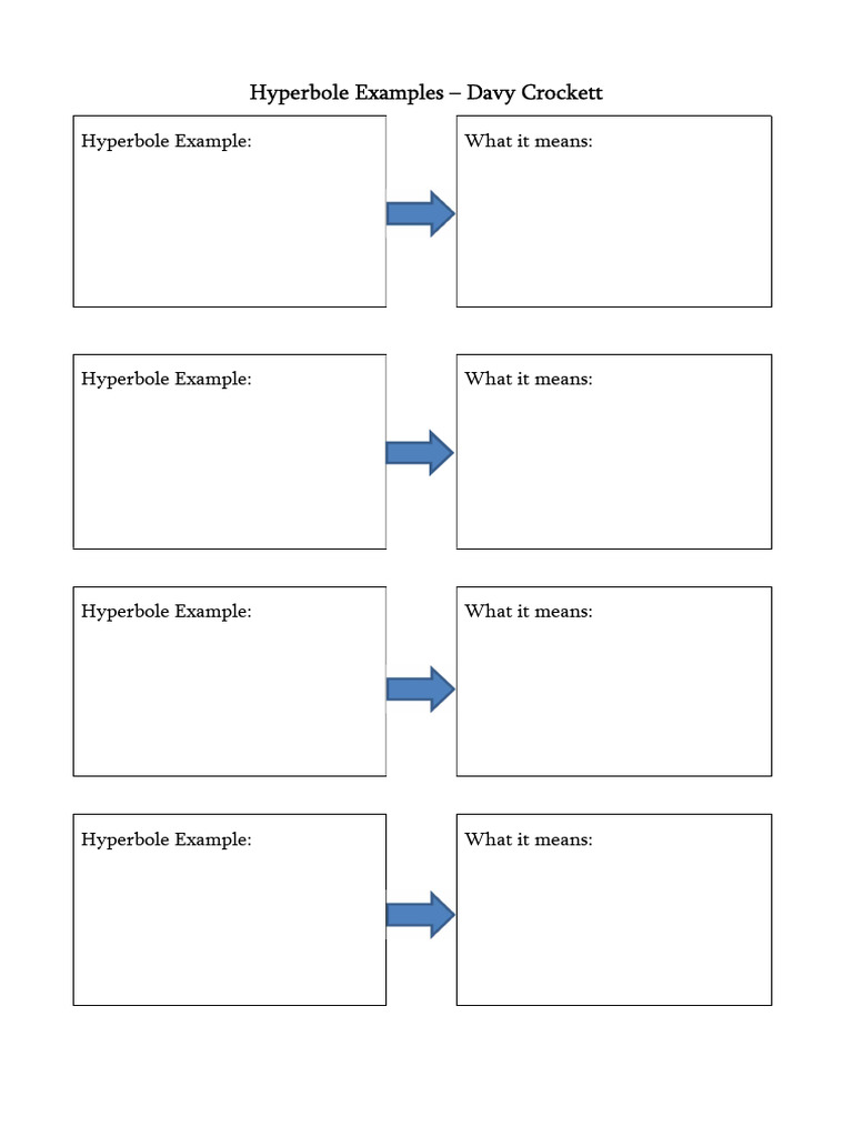 Davy Crockett - Hyperbole Examples | PDF