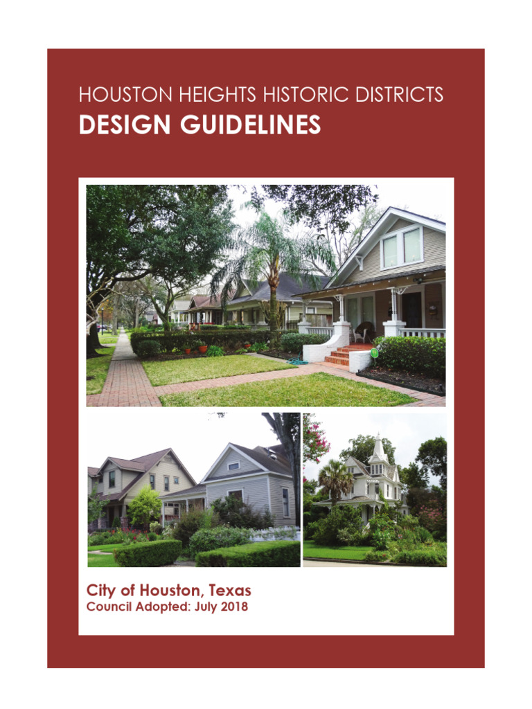 Houston Heights Design Guidelines July2018 | PDF | Historic ...