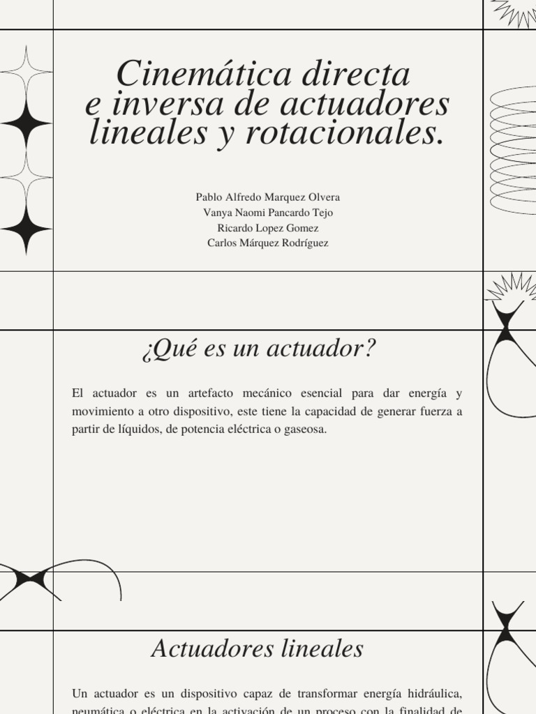 Cinematica Inversa y Directa | PDF | Solenoide | Ecuaciones